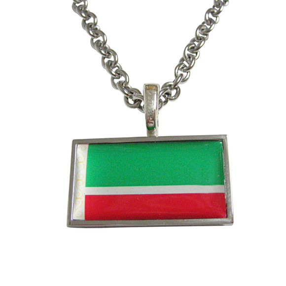 Kiola Designs | Jewelry | Thin Bordered Chechnya Flag Pendant Necklace ...